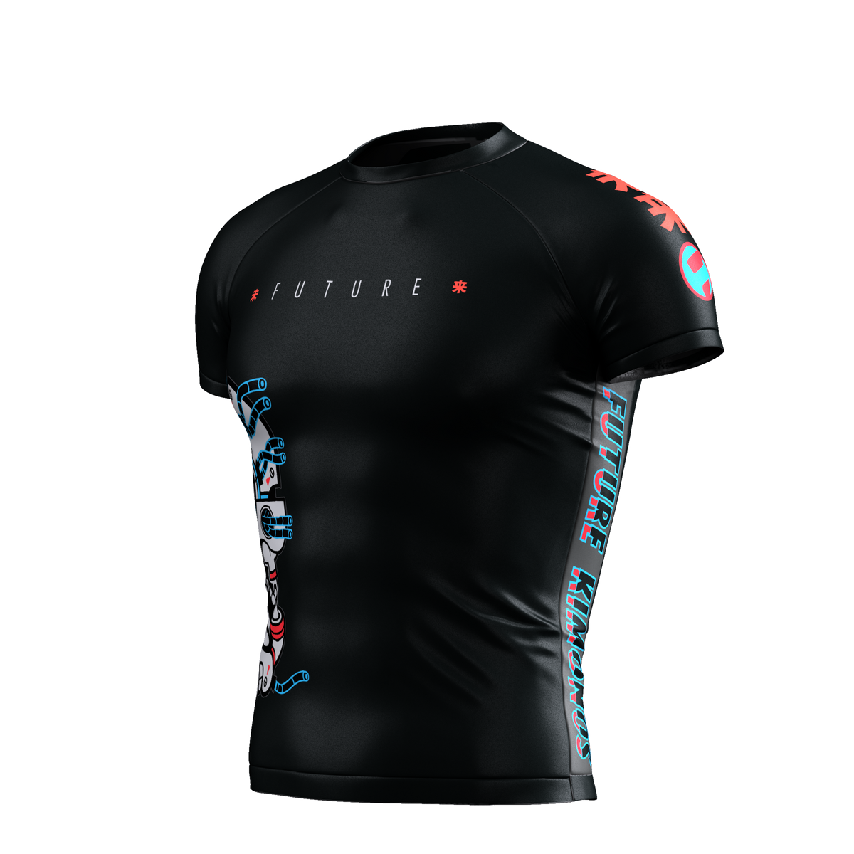 Future Kimonos v1.0 - BLACK Short Sleeve Rash Guard – EARN THE GLORY