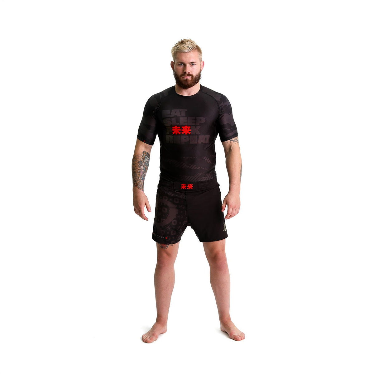 KING RYAN - Eat Sleep F未来K Repeat Short Sleeve Rash Guard – EARN THE GLORY