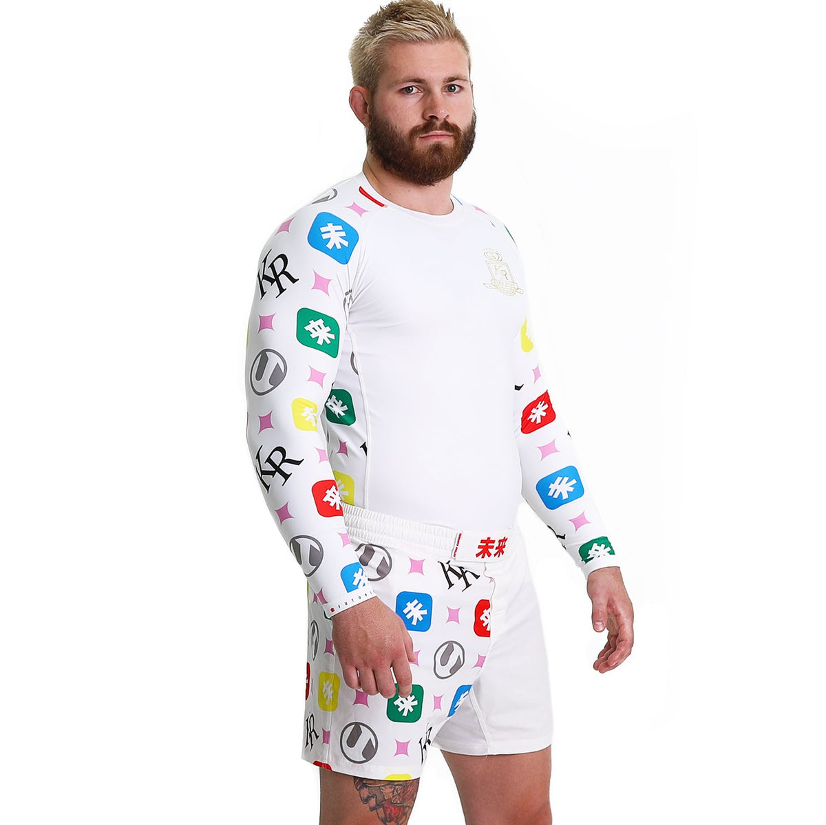 KING RYAN - White Long Sleeve Rash Guard – EARN THE GLORY