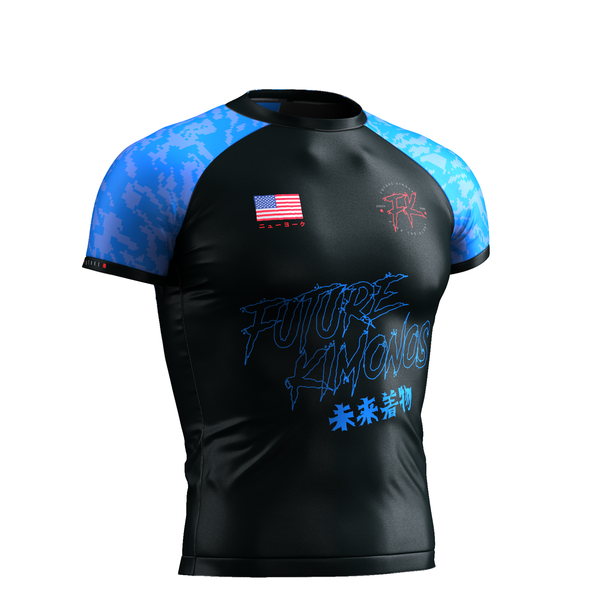 Under Dawg 2.0 - Blue Short Sleeve Rash Guard – EARN THE GLORY